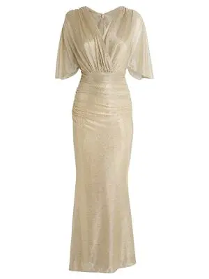 Talbot Runhof Metallic Tulle Gown - Gold