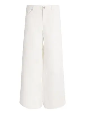 Stella McCartney Bouclé Wide-leg Jeans - White