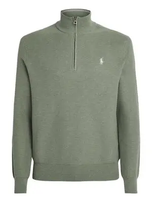 Polo Ralph Lauren Cotton Quarter-zip Sweatshirt - Green