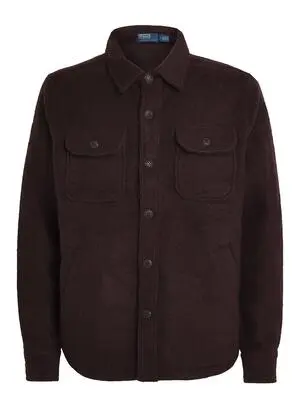 Polo Ralph Lauren Wool-blend Felt Overshirt - Brown