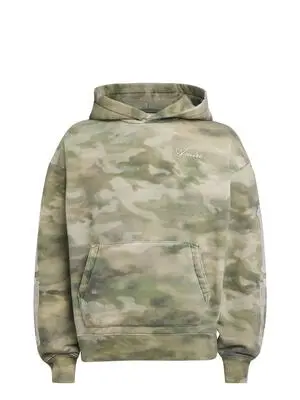 Amiri Cotton Camouflage Bones Hoodie - Green