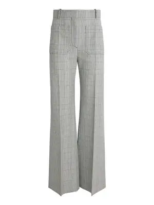 Victoria Beckham Wool Alina Trousers - Grey