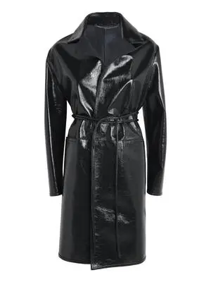 Kiton Patent Leather Overcoat - Navy