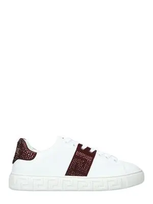 Versace Greca Embellished Sneakers - White
