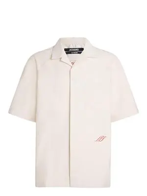 Jacquemus Cotton-blend Camp-collar Shirt - White