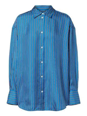 TOTEME Striped Silk Shirt - Blue