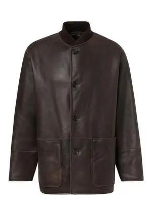 A.PRESSE Leather Jacket - Black