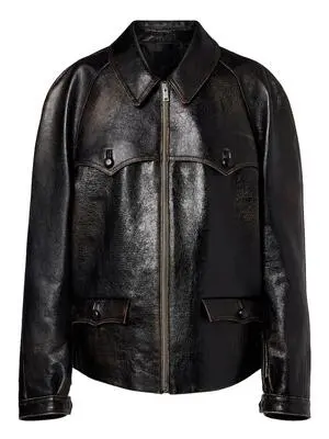 Prada Leather Jacket - Black