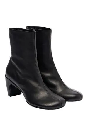 Dries Van Noten 65 Leather Ankle Boots - Black