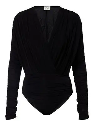 Tove Ayah Gathered Bodysuit - Black