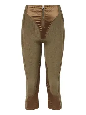 Jean Paul Gaultier Wool-blend Capri Pants - Green