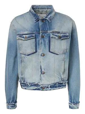 MAISON MARGIELA Distressed Denim Jacket - Blue