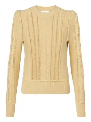 MARANT ETOILE Kalyn Cotton And Wool Sweater - Yellow