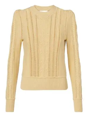 MARANT ETOILE Kalyn Cotton And Wool Sweater - Yellow