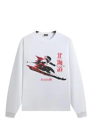 Kith X Columbia Skier Vintage Long Sleeve Tee Shirt - White
