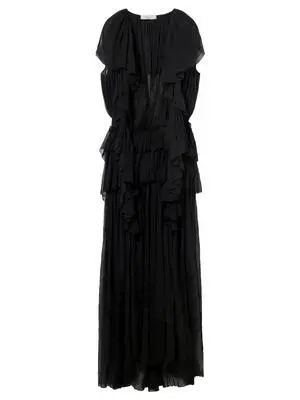 Blumarine Lace Ruffled Dress - Black