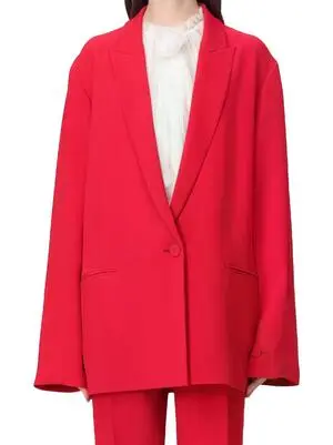 Alberta Ferretti Single-breasted Jacket - Red