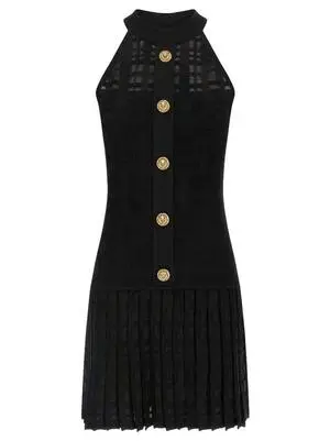 BALMAIN Button Knitted Mini Dress