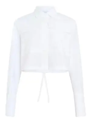 Patou Cropped Safari Shirt - White