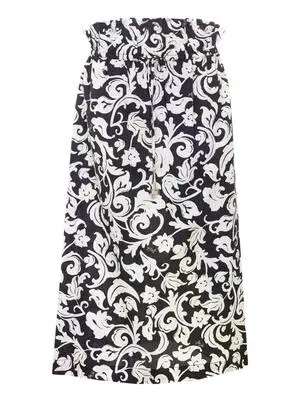 Liu Jo Printed Midi Skirt - Black