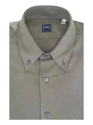Fedeli Button-down Collar Shirt - Blue