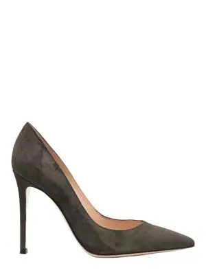 GIANVITO ROSSI Pointed-toe Suede Pumps - Brown