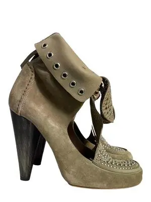 ISABEL MARANT VINTAGE Mossa Cut-out Ankle Boots - Brown