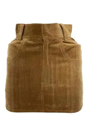RE/DONE Corduroy Mini Skirt - Brown