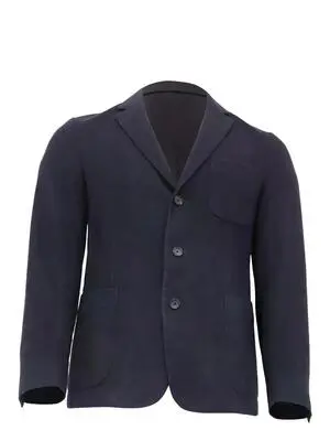 Ermenegildo Zegna Z Zegna Single-breasted Blazer With Pockets In Navy Wool - Blue