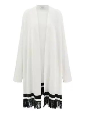 FERRAGAMO Fringe Detailed Cardigan - White