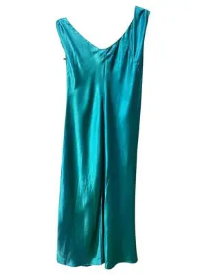 JASON WU V-neck Sleeveless Midi Dress - Blue