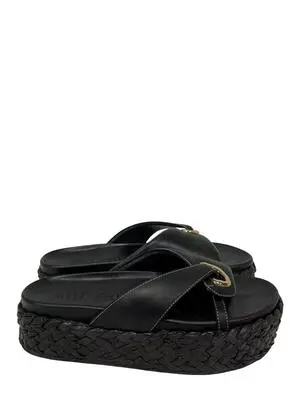 Cult Gaia Blythe Platform Sandals - Black
