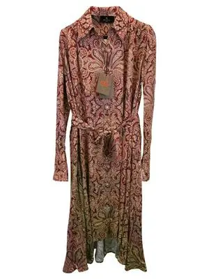Etro Paisley-pattern Midi Shirt Dress - Red