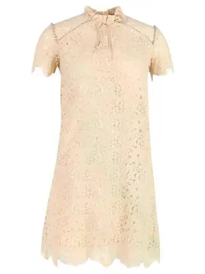 Sandro Lace Embellished Mini Dress - Pink