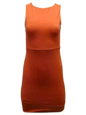 Alice + Olivia Cross Back Sleeveless Dress - Orange