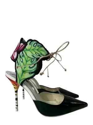 SOPHIA WEBSTER Leaf-embellished Leather Pumps - Black
