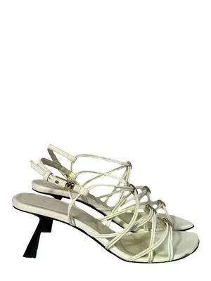 Khaite Louisa Strappy Leather Sandal - White