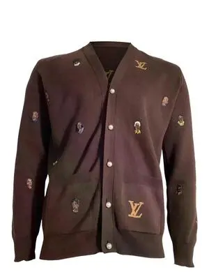 LOUIS VUITTON Embroidered Cardigan - Brown