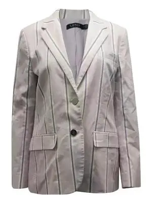 Ralph Lauren Striped Single-breasted Blazer - Neutrals