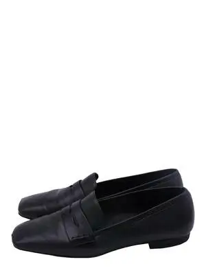 Khaite Square-toe Penny Loafers - Black