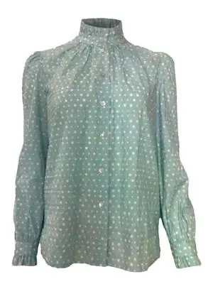Marc Jacobs Polka-dot Ruffled Blouse - Blue