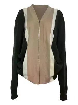 Hermès Zipped V-neck Cashmere Cardigan - Black