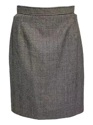 Valentino Garavani Prince Of Wales-check Pencil Skirt - Grey