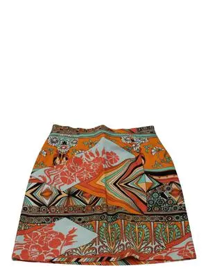 MSGM Floral-print Mini Skirt - Orange