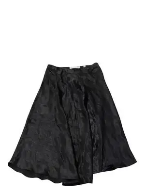 Vince Circle Satin Skirt - Black
