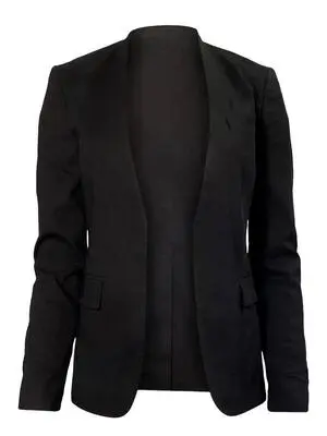 Theory Open Linen Blazer - Black