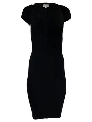 Herve Leger Cutout Twisted Ribbed Dress - Black