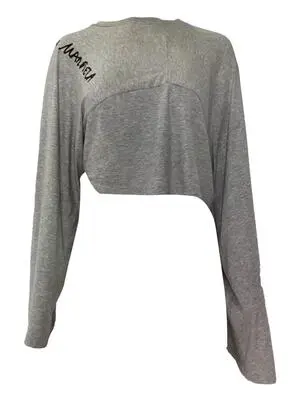 MAISON MARGIELA Logo Crop Top - Grey