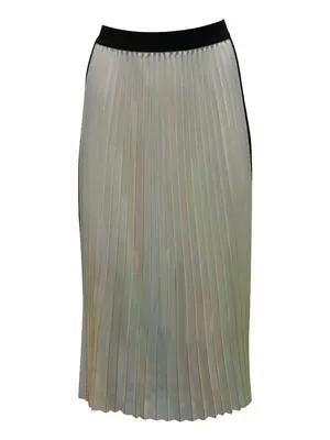 Maje Jimmi Pleated Midi Skirt - Neutrals