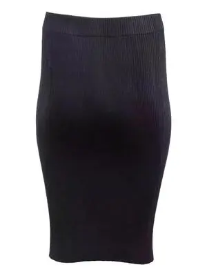 Vince Ribbed Knit Midi Skirt - Blue